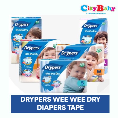 DRYPERS WEE WEE DRY DIAPERS TAPE S/ M/ L/ XL/ XXL | Shopee Malaysia