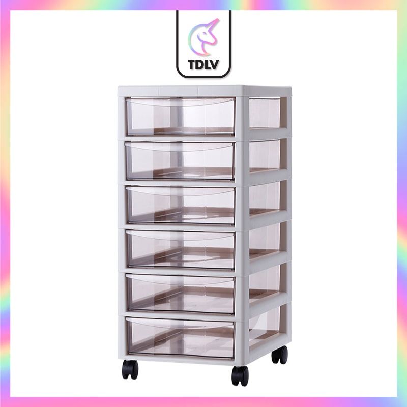 TDLV 6 Tier A4 Drawer Storage Rack with Wheels Japan A4 File Stationery ...