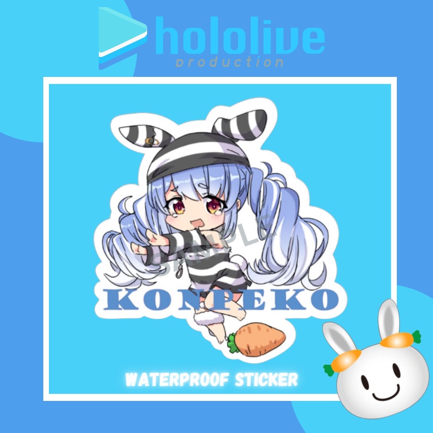 Hololive JP Chibi Usada Pekora sticker 7cm Waterproof Sticker | Shopee ...