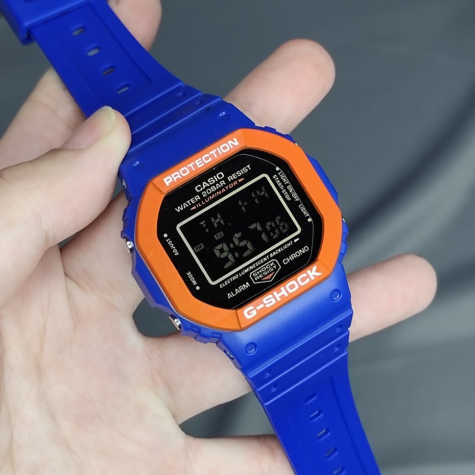 DW-5600 DW-5600#13 BLUE ORANGE POWER SAVE/AUTO LIGHT FUNCTION/COPY ORI ...
