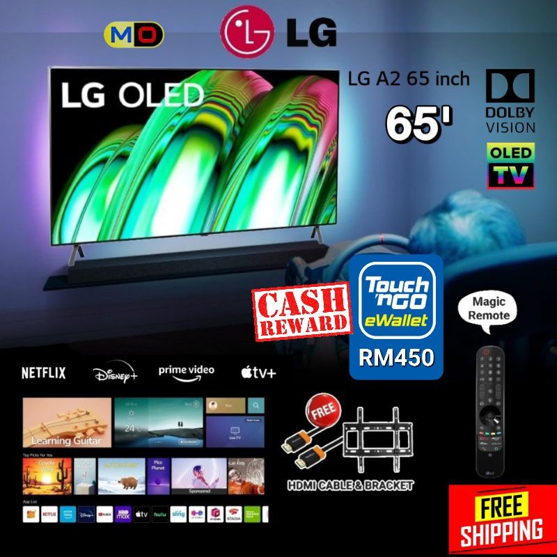 LG 65" OLED A2 Series 4K UHD Smart OLED TV with AIThinQ OLED65A2PSA| OLED65A2 | 65A2 | Shopee ...