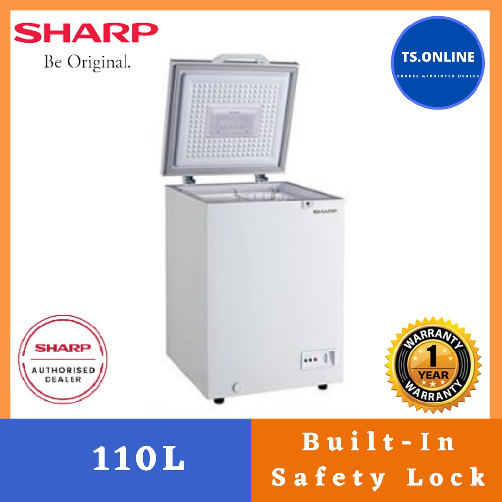 (FREE SHIPPING) Sharp Chest Freezer SJC118 (110L) / SJC168 (160L ...