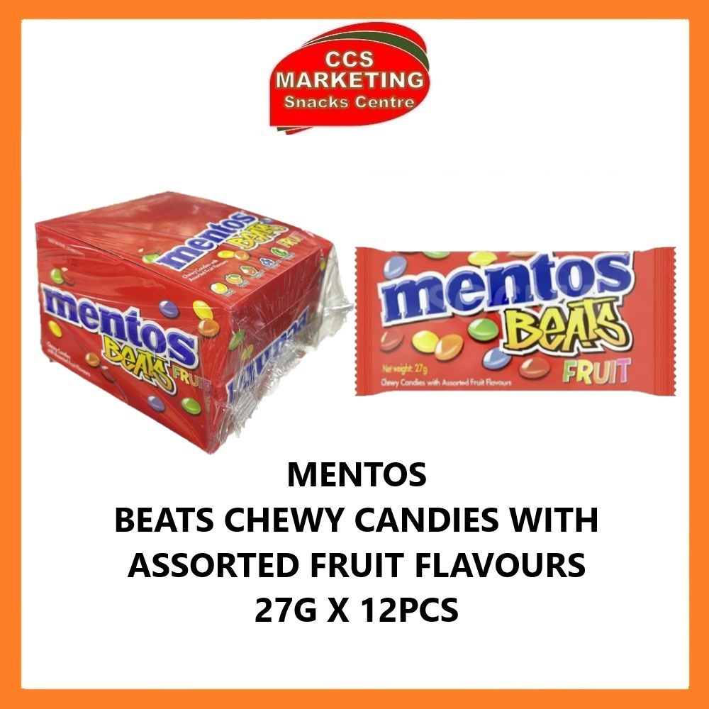 CCS Mentos Beats Chewy Candies With Assorted Fruit Flavours ( 27g x ...