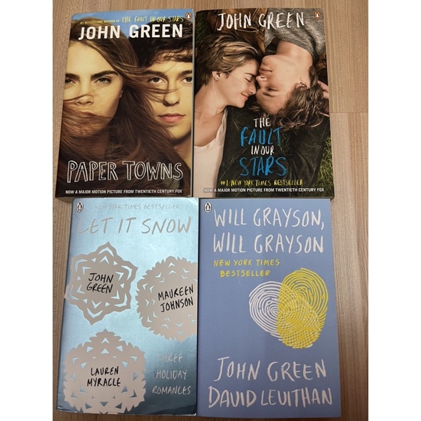(PRELOVED) John Green books: paper towns, the fault in our stars, let ...