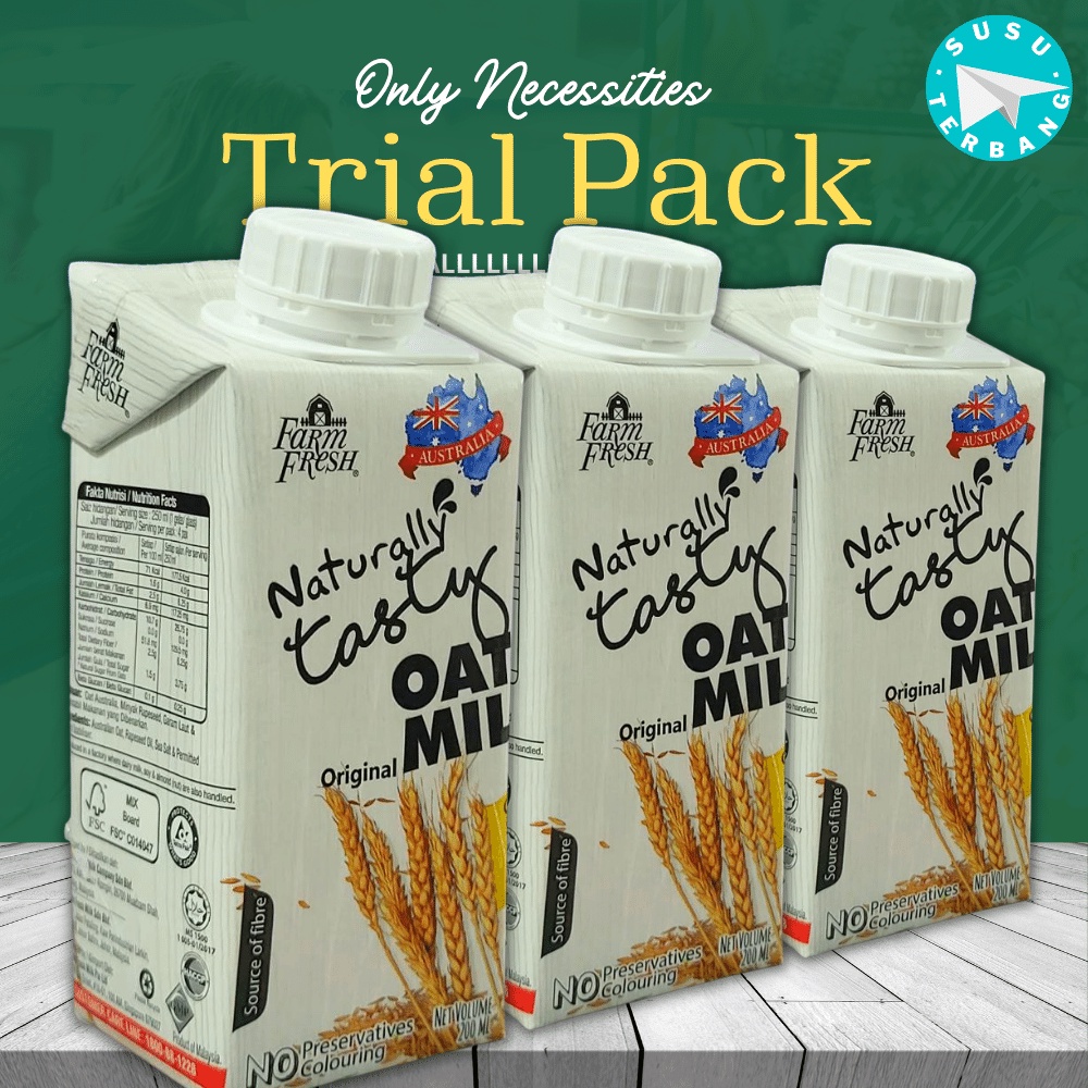 TRIAL PACK | 3pcs Oat Milk UHT 200ML by Farm Fresh | Shopee Malaysia