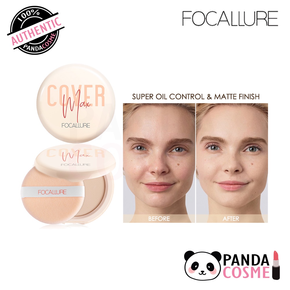 FOCALLURE [FA-155] Covermax Two-Way Perfect Cover Cake Pressed Compact ...