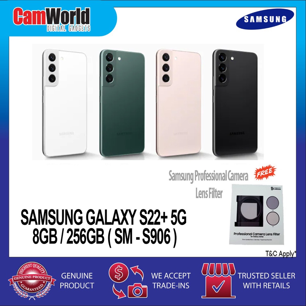Samsung Galaxy S22+ / S22 Plus 5G ( SM-S906 ) ( 8GB + 256GB ) With Lens Filter | Shopee Malaysia