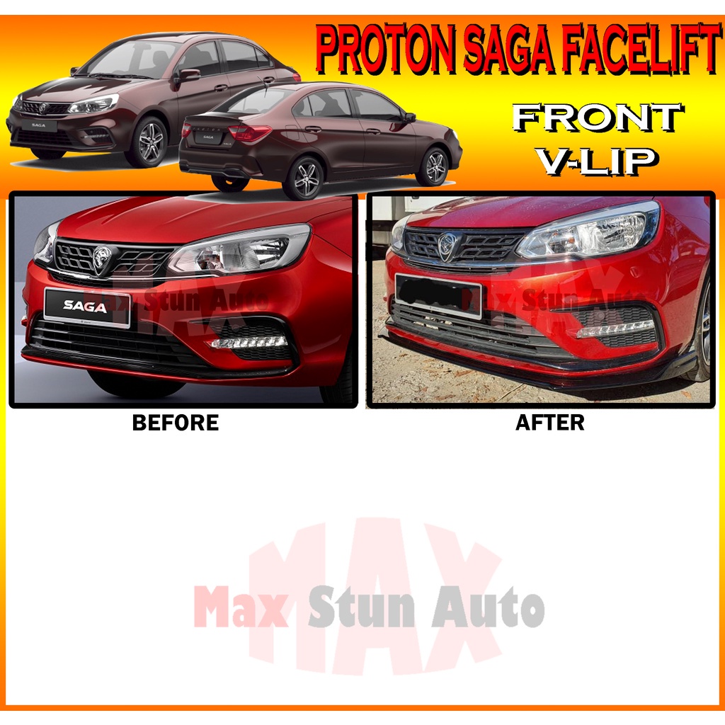PROTON SAGA FACELIFT 2019-2021 FRONT V-LIP LIP DEPAN FOR NEW SAGA SAGA ...
