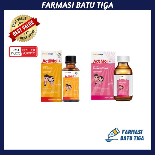 ACTIMOL PARACETAMOL SUSPENSION FOR KIDS 250MG/5ML / PARACETAMOL SYRUP ...