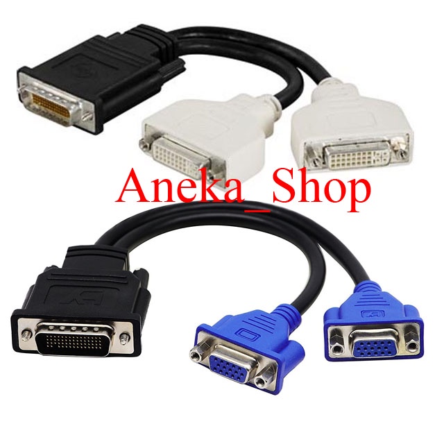 DMS-59 DMS59 DVI 59Pin Male to VGA / DVI Cable Female Video Y Splitter Adapter DMS 59 Converter ...