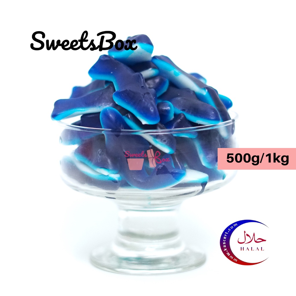Sweetsbox | Bebeto Blue Sharks 1KG / 500g Repacked - Tasty Halal Candy ...