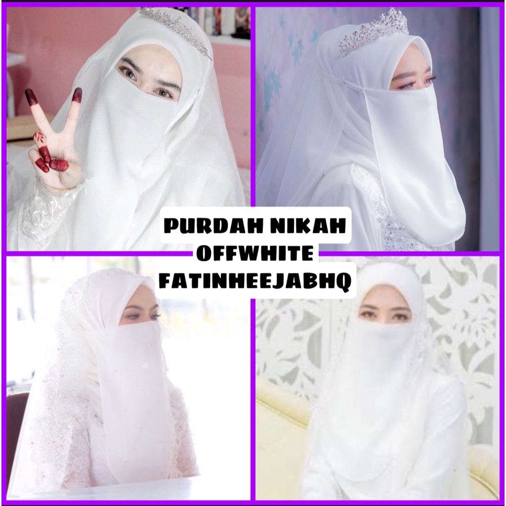 [READY STOCK] Purdah Nikah OFFWHITE | Purdah Pengantin | Shopee Malaysia