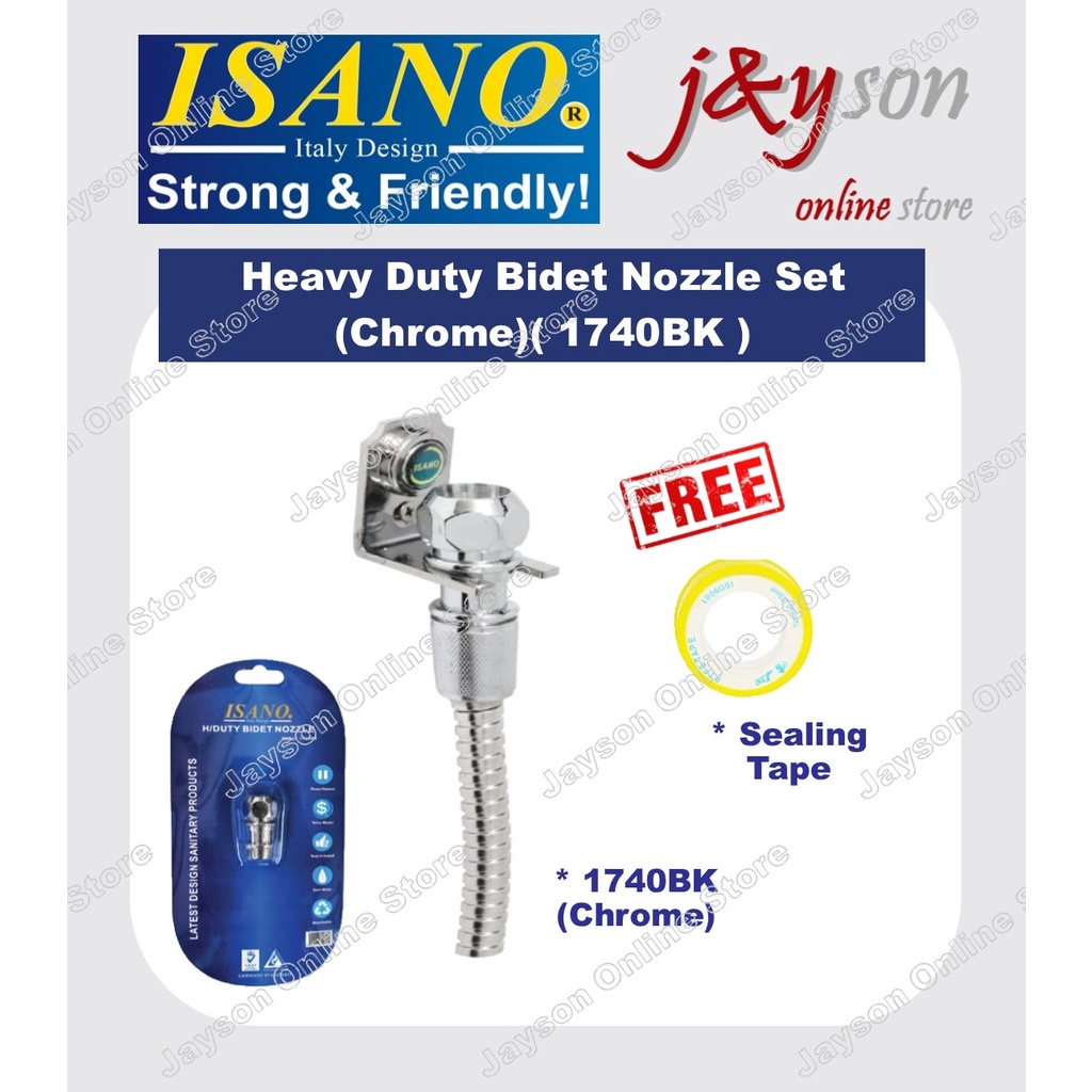ISANO Heavy Duty Bidet Nozzle Set (Chrome)( 1740BK ) | Shopee Malaysia