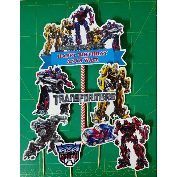 TRANSFORMER CAKE TOPPER (FREE ADD NAME) TOPPER KEK | Shopee Malaysia