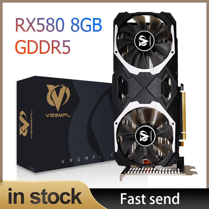Graphics Card RX 580 8GB Gaming GDDR5 256Bit PCI Express 3.0 ×16 GPU ...