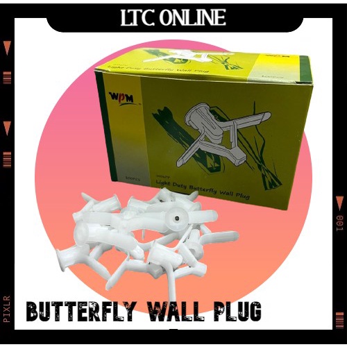 Light Duty Butterfly Wall Plug for 6mm to 8mm Drill | Shopee Malaysia