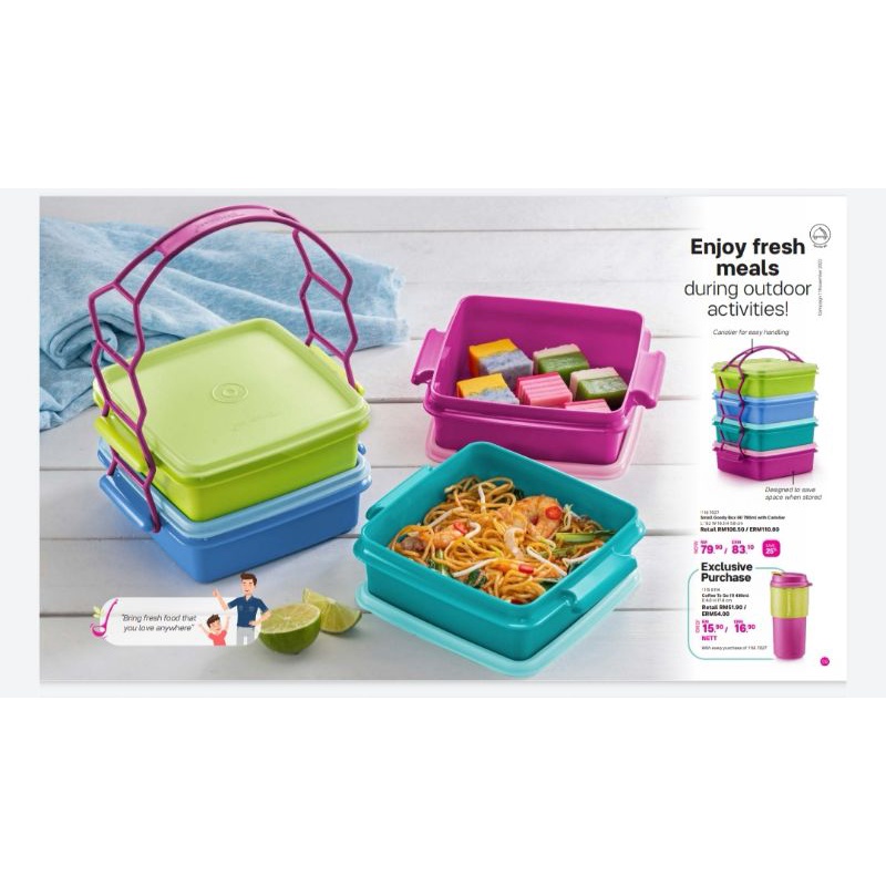 Tupperware Small Goody Box with Cariolier 790ml (4pcs) | Shopee Malaysia