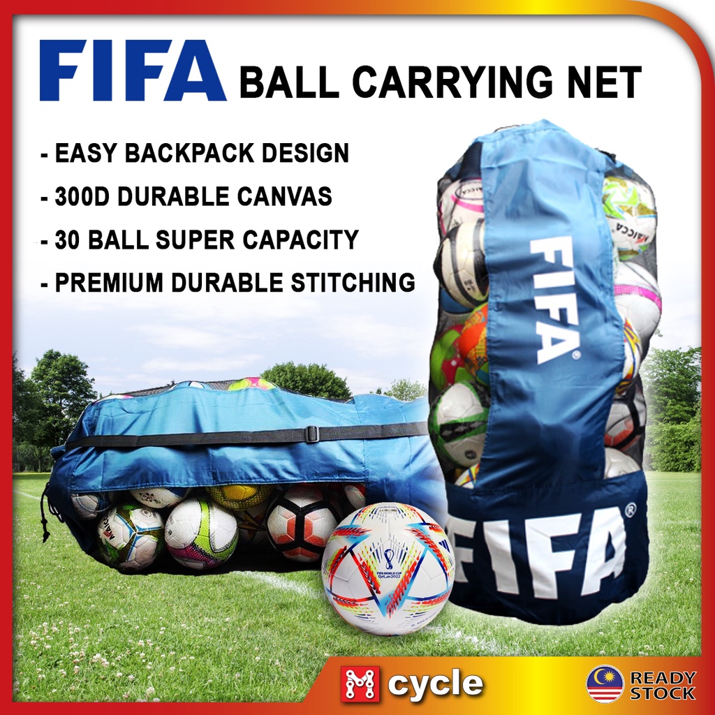 FIFA Ball Large Carrying Net Backpack for Football Basketball ...