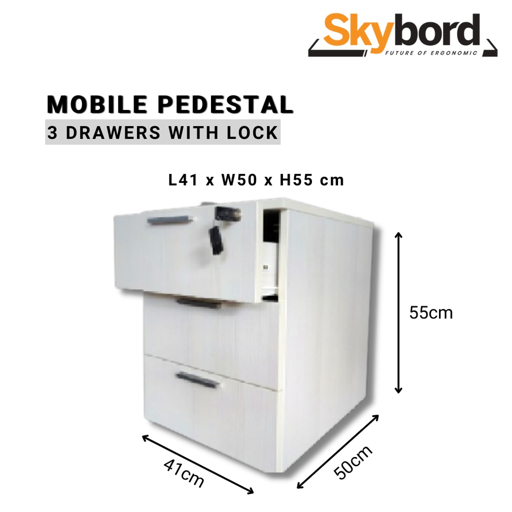 Mobile Pedestal Drawer (3D) Office Cabinet | Office Drawer ...