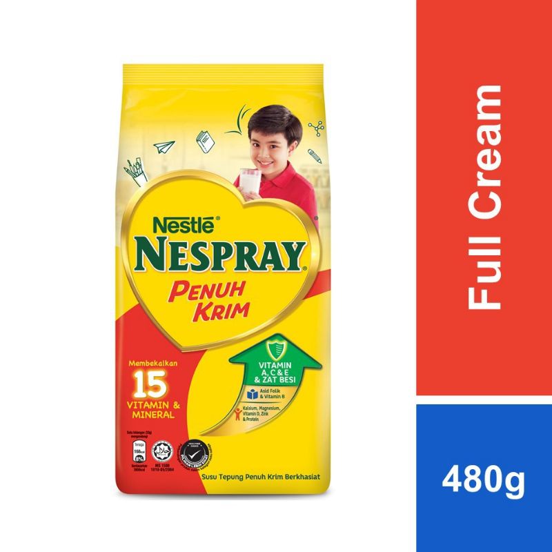 Nestle Nespray Full Cream Milk Powder, 480g, New Packing | Shopee Malaysia