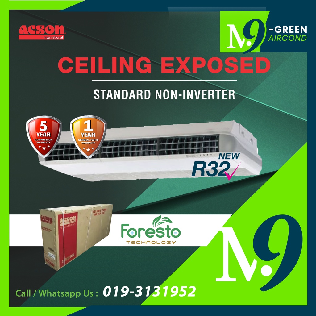 ACSON Ceiling Exposed 2HP / 2.5HP / 3HP / 4HP / 5HP / 6HP R32 Non-inverter Air Conditioner C ...