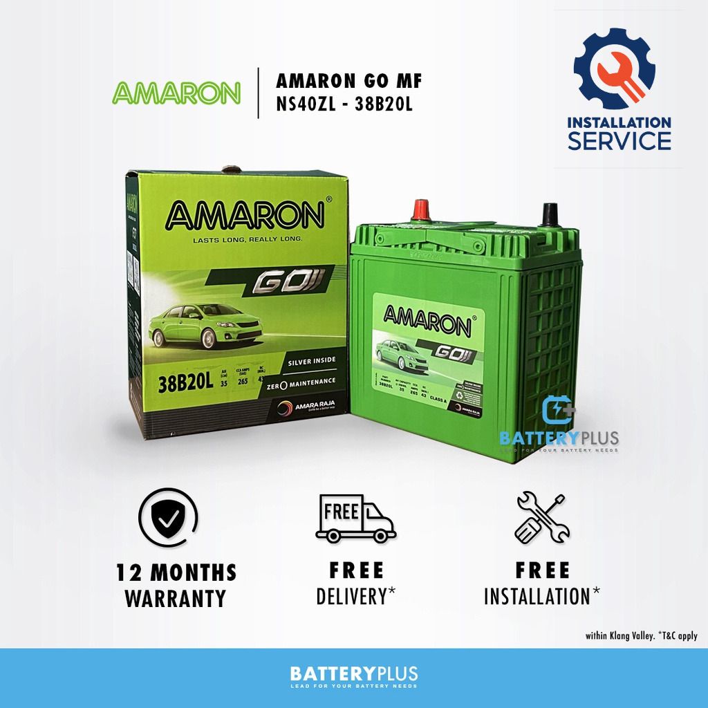 [ Installation Provided ] 38B20L | NS40ZL Amaron GO MF Car Battery Myvi ...