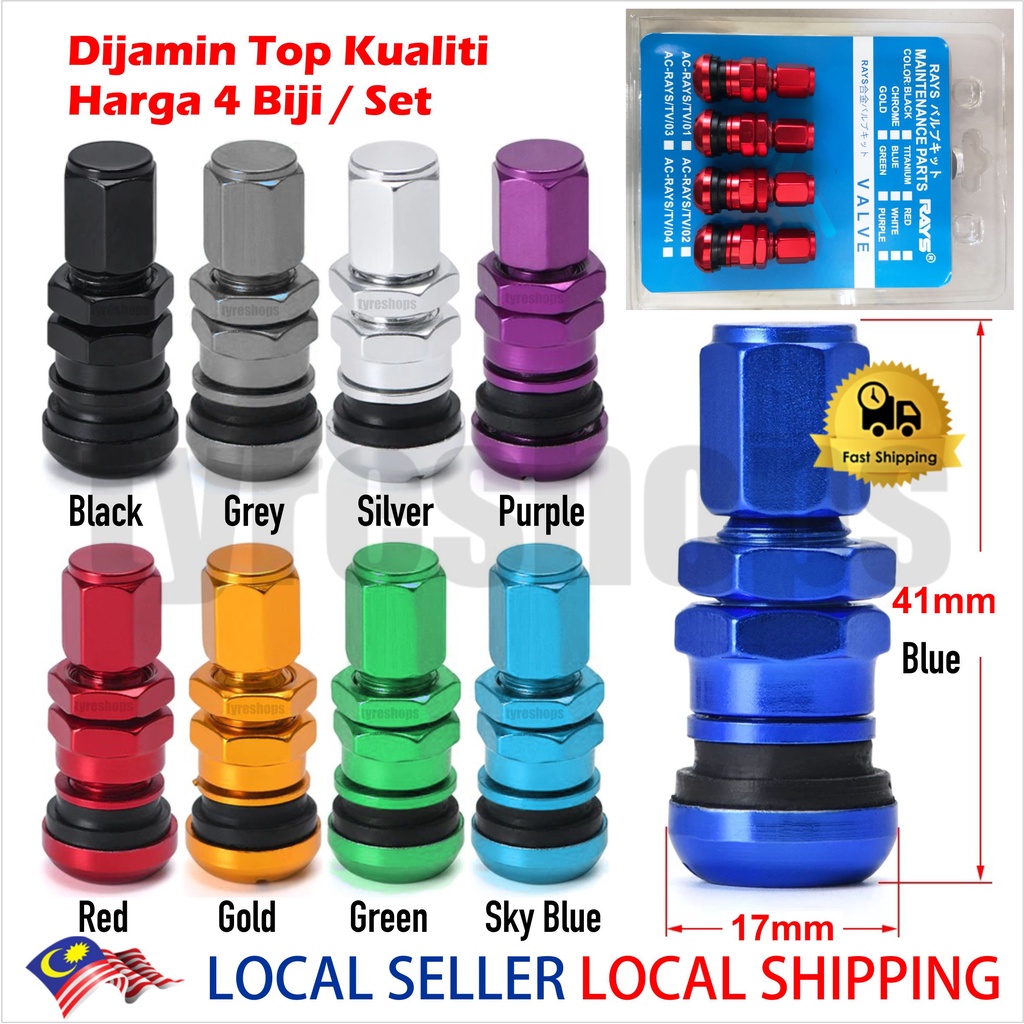 RAYS Alloy Aluminium Tubeless Wheel Tire Steel Valve Y15 /Alluminium ...