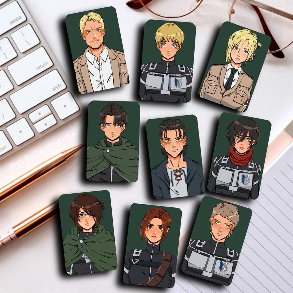 READY STOCK Attack On Titan - 9pcs Cute Anime Photocards | Shopee Malaysia