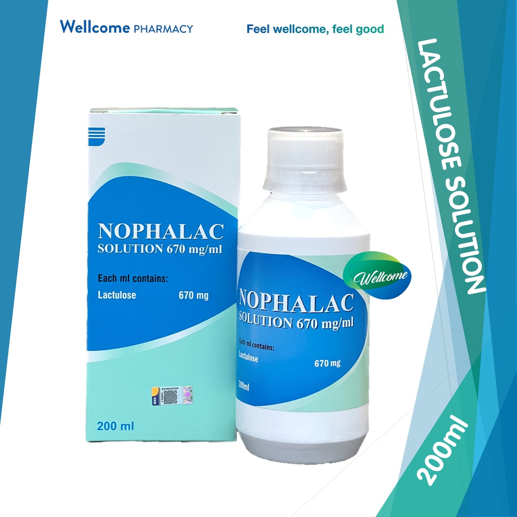 Nophalac Lactulose Solution 670mg for Constipation - 200ml | Shopee ...