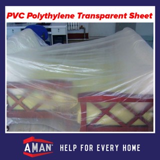 SUNTUF PVC PE Transparent Plastic Sheet Plastic Drop Cloth Canvas Paint ...