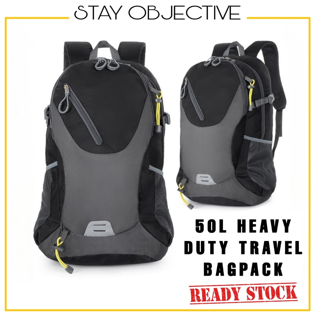 50L Large Capacity Backpack Waterproof Beg Hiking Bag Military Daki ...
