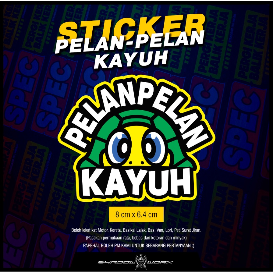 STICKER PELAN PELAN KAYUH ROSSI | Shopee Malaysia