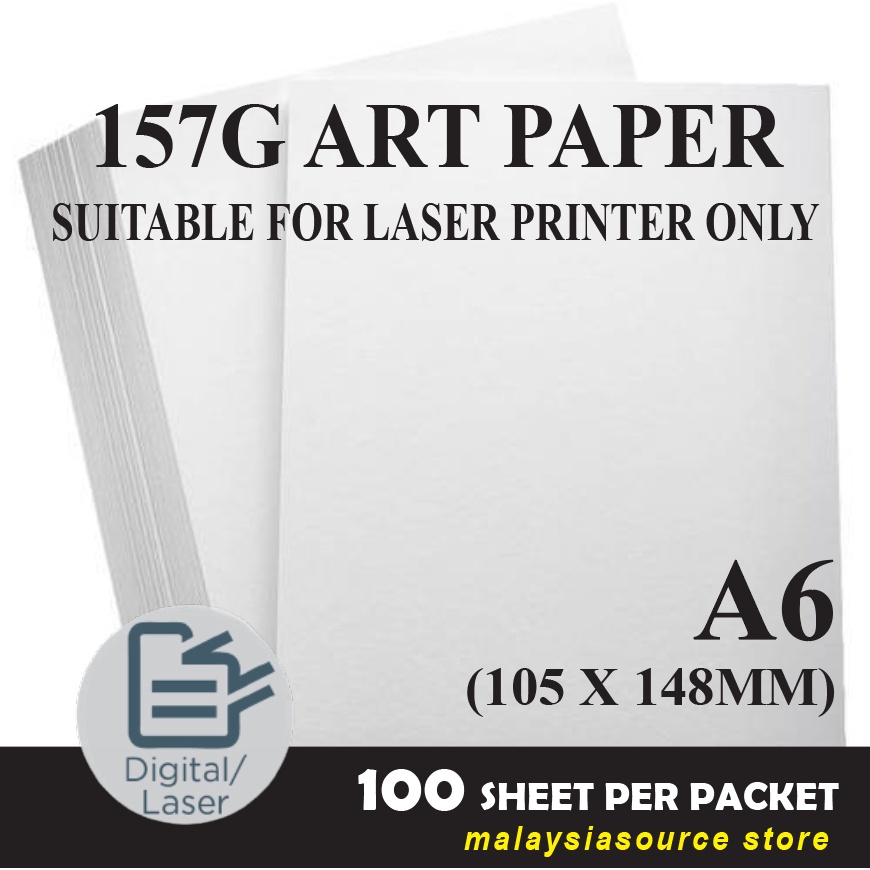 A6 Art Paper 157G (100pcs) | Shopee Malaysia
