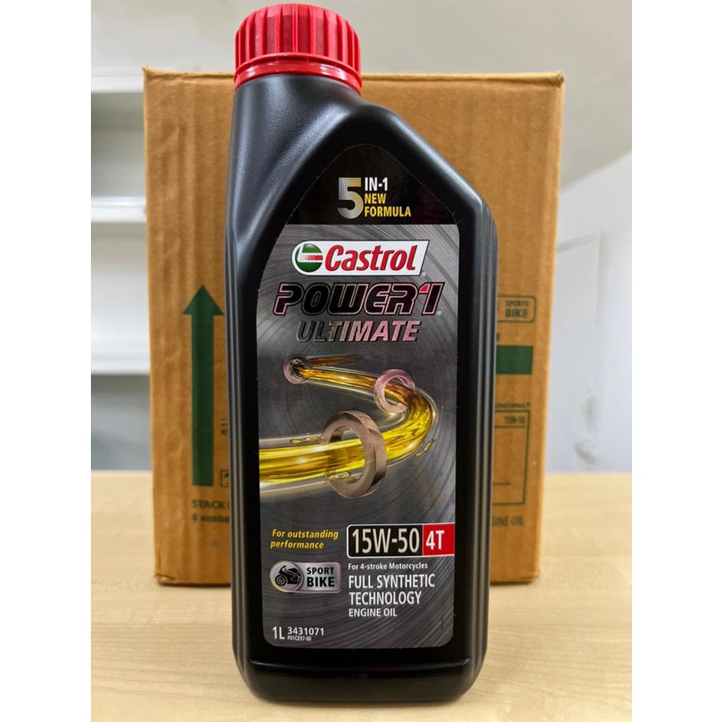 CASTROL POWER 1 ULTIMATE 4T 15W50, (1L) (FULLY SYNTHETIC) 100% ORIGINAL ...