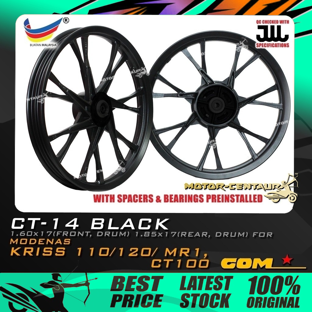 RIM MOTOSIKAL COMSTAR SPORT RIMS CT-14 1.60X17(DRUM,F) 1.85X17(DRUM,R ...