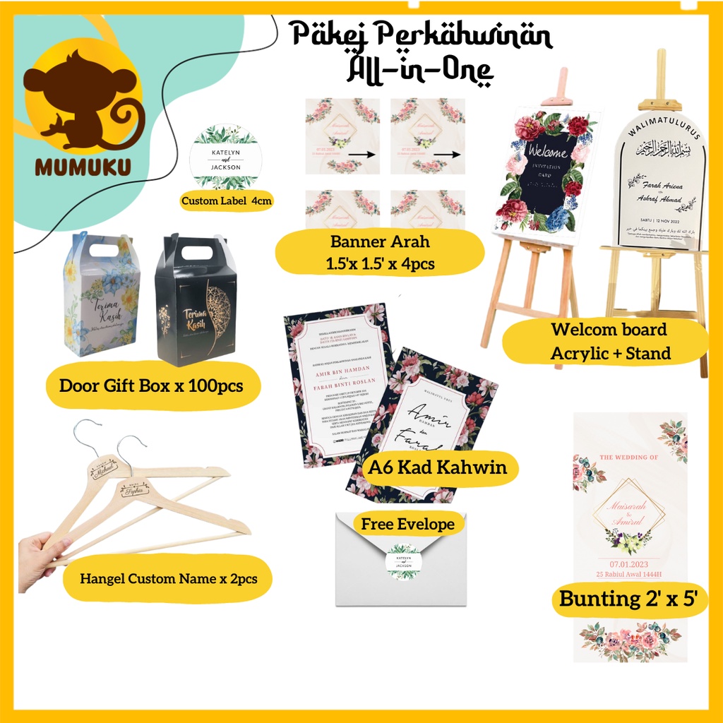 CUSTOM Pakej Kahwin Premium Design TERKINI> Wedding Package>Kad ...