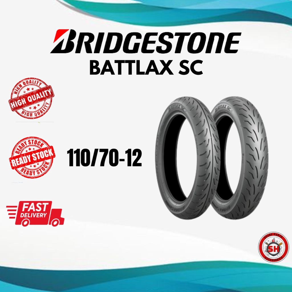 BRIDGESTONE BATTLAX SC 110/70-12 (TAHUN 2020 - 2022) [READY STOCK] | Shopee Malaysia