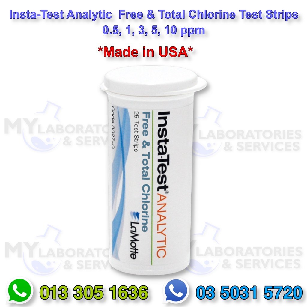 Insta-Test Analytic Free & Total Chlorine (25strips) | Shopee Malaysia