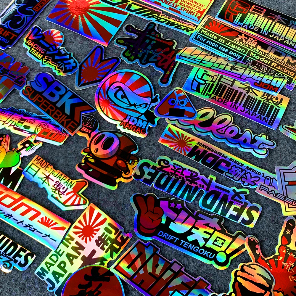 40 Pcs JDM Sticker Japanese Styling Emblems Stickers Motorcycle Car ...