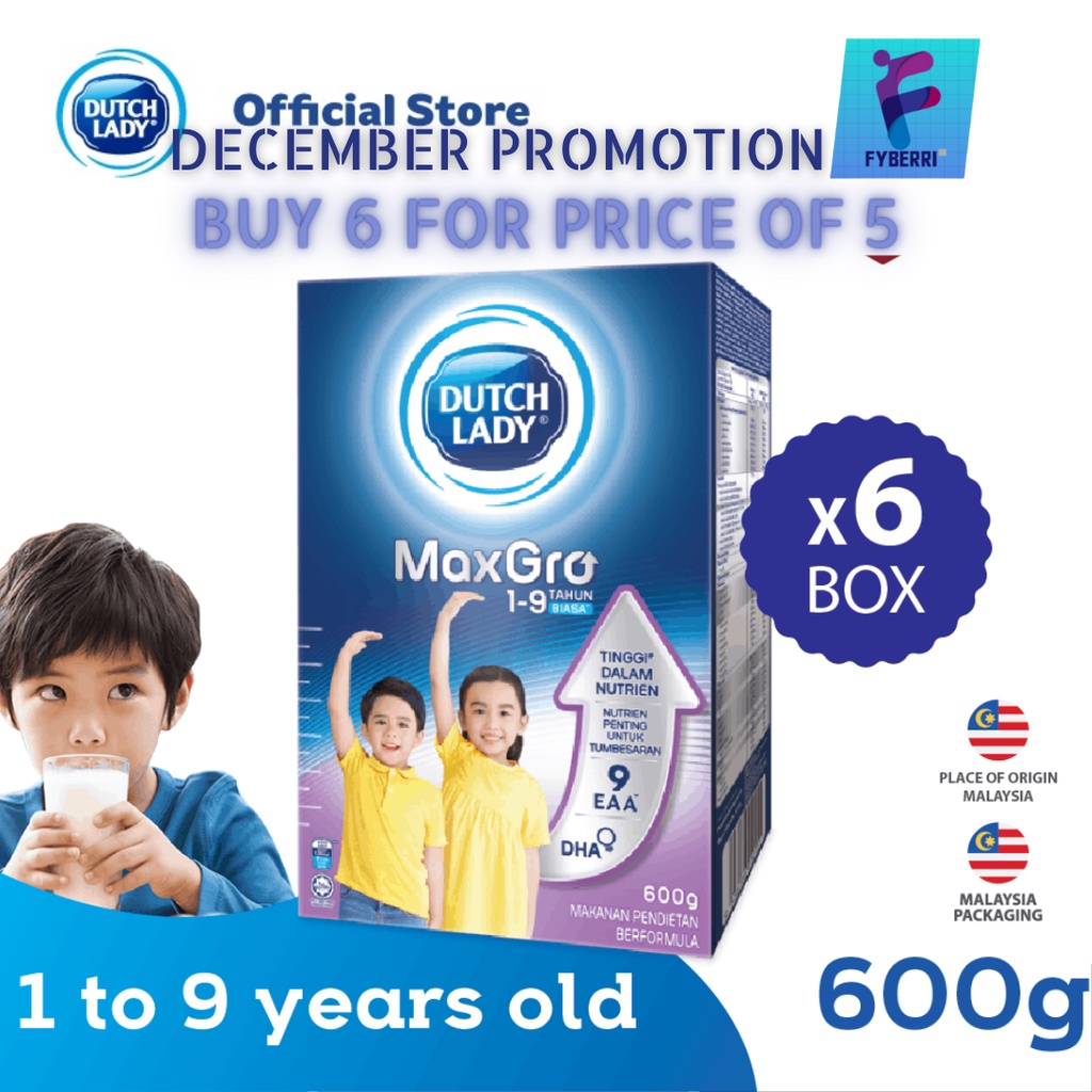 MaxGro Dutch Lady 1-9 years old Nutrient Dense Milk | Shopee Malaysia