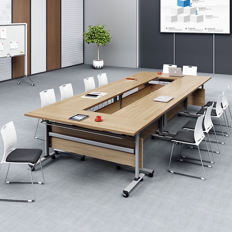 Folding conference table training table and chair combination activity ...