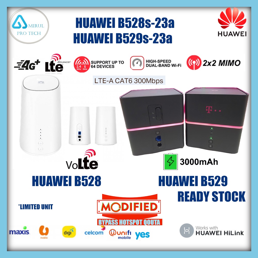 (Unlock & Modified ) Huawei B528 s B529 B529s -23a modded bypass ...