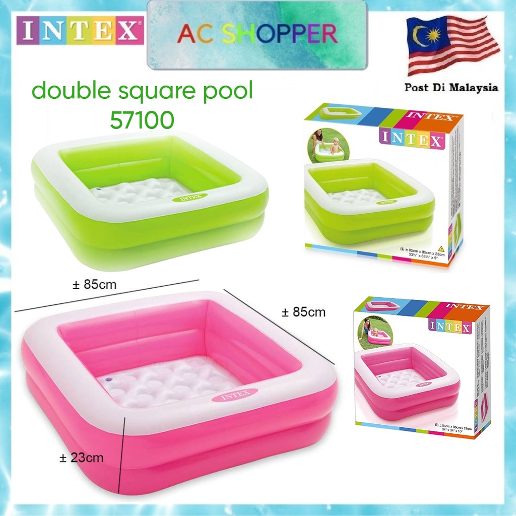 57100 INTEX Inflatable swimming pool double square baby pool for ...