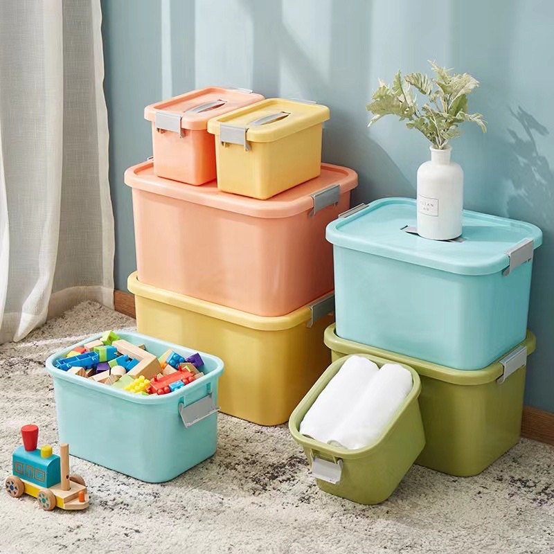 Household storage box plastic household clothes quilt finishing box toy ...