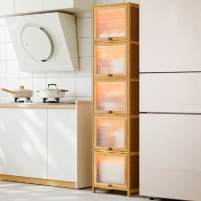 Crevice storage cabinet Kitchen slot cabinet Floor shelf Storage ...