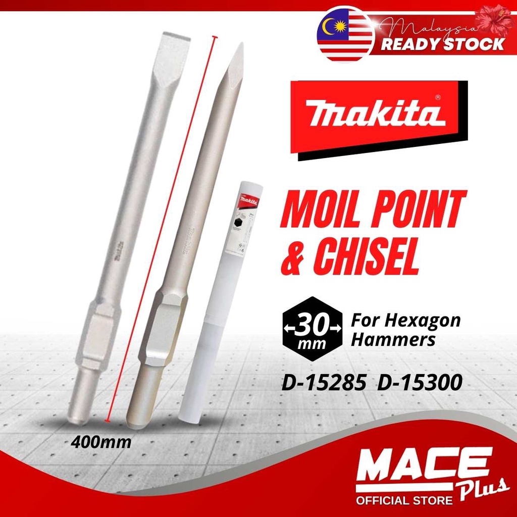 MAKITA ORIGINAL Moil Point & Chisel Bull Point Scaling Chisel Rotary ...