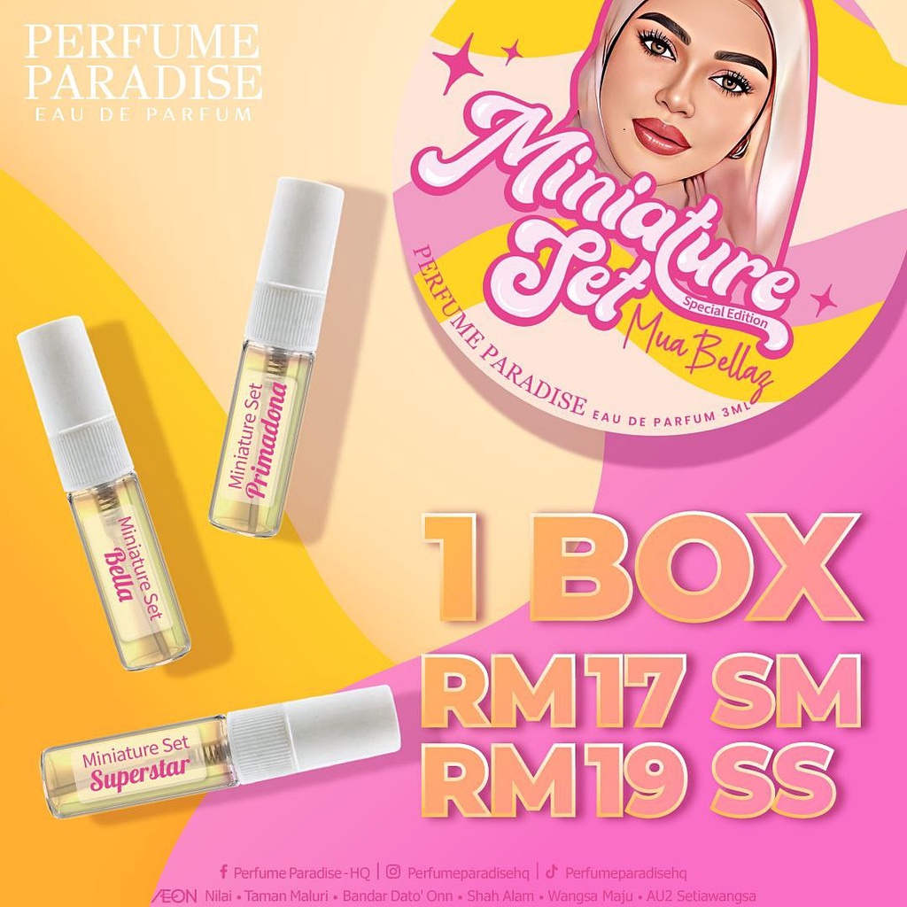 Perfume Paradise Mua Bellaz | Miniature Set | Bella | Primadona ...