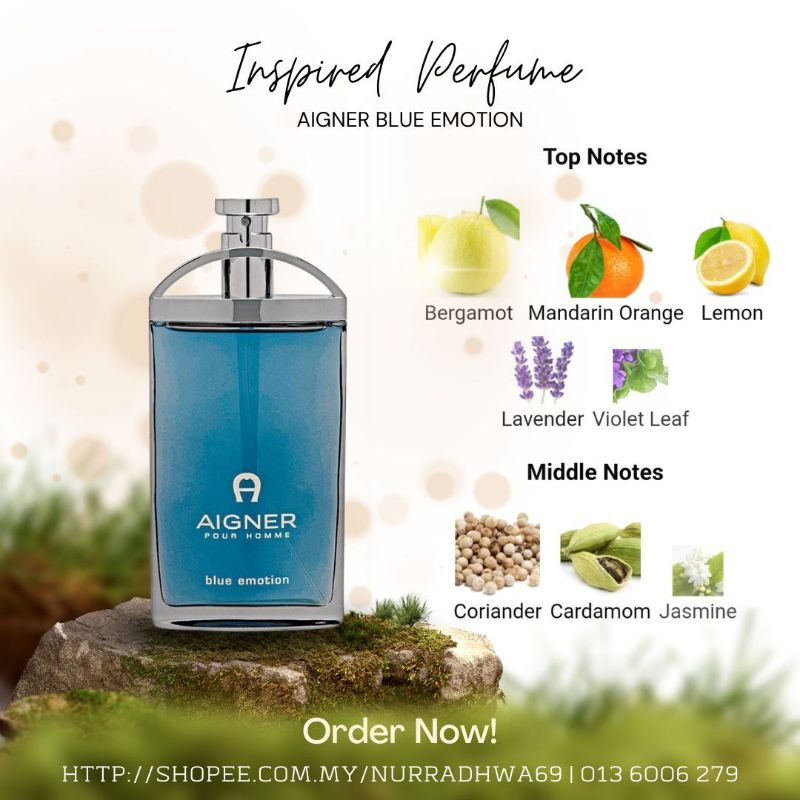 Sector 79 Aigner Blue Emotion For Men | Shopee Malaysia