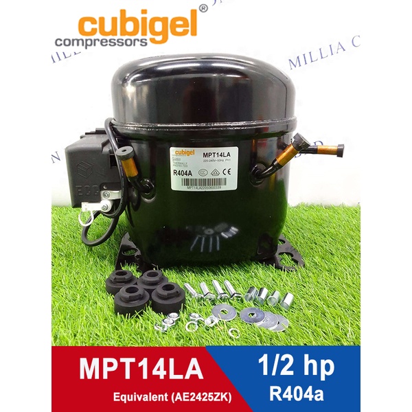 CUBIGEL COMPRESSOR MPT14LA 1/2 HP / R404 (REPLACE AE2425ZK) | Shopee ...