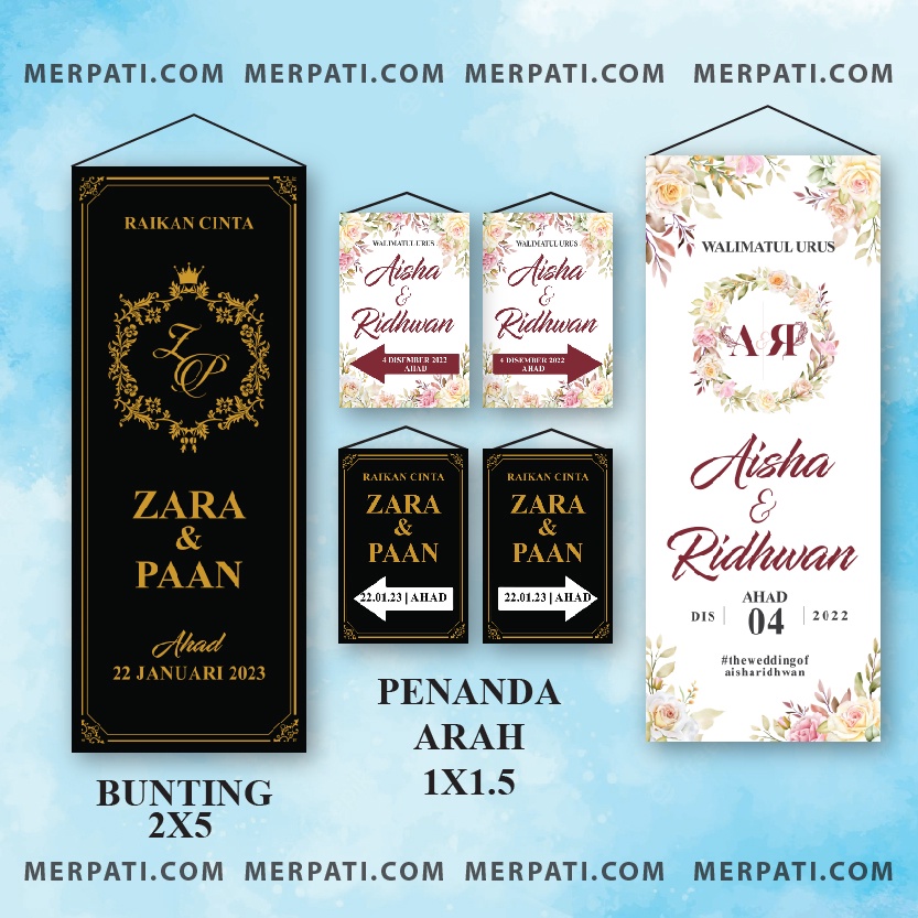 Bunting Perkahwinan / Penanda Arah SUPER JIMAT (PERKAHWINAN / AQIQAH ...